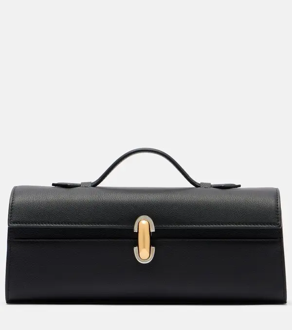 Savette Symmetry Slim Leather Top-handle Bag - Black