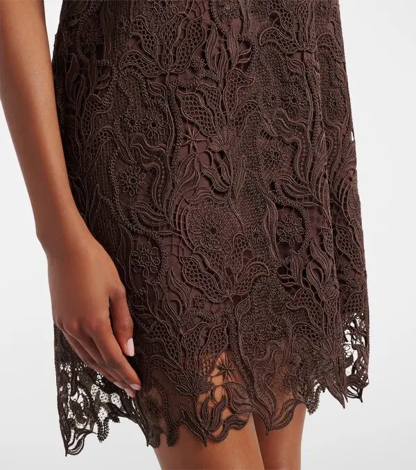 Max Mara Cotton Guipure Lace Minidress
