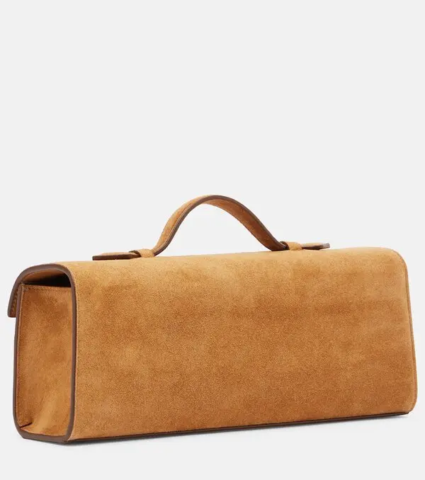 Savette Symmetry Slim Suede Top-handle Bag