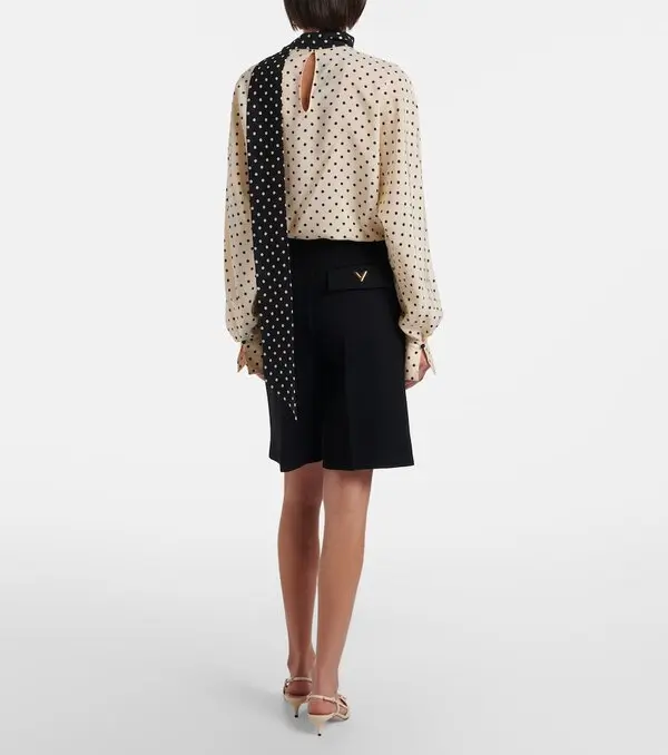 Valentino Garavani Vgold Virgin Wool Bermuda Shorts