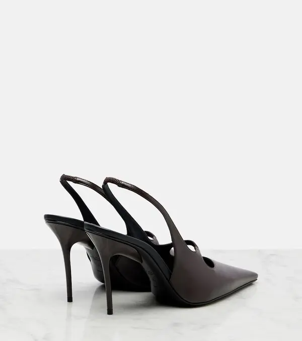 Alaïa Drop Leather Slingback Pumps