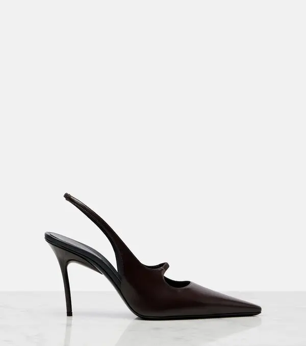 Alaïa Drop Leather Slingback Pumps