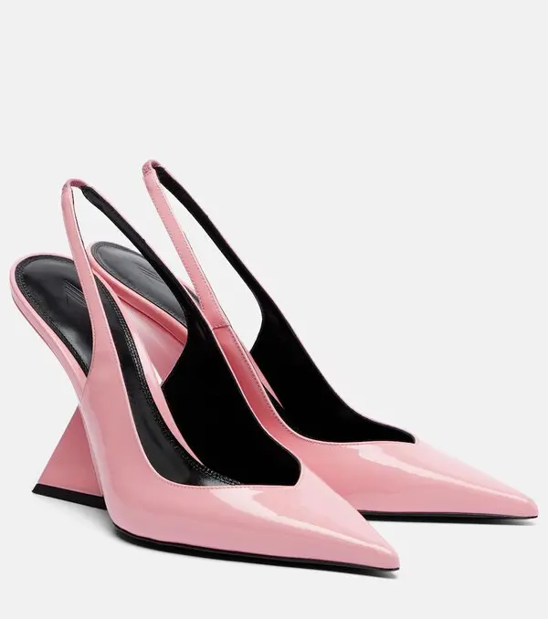 Attico Cheope Patent Leather Slingback Wedges