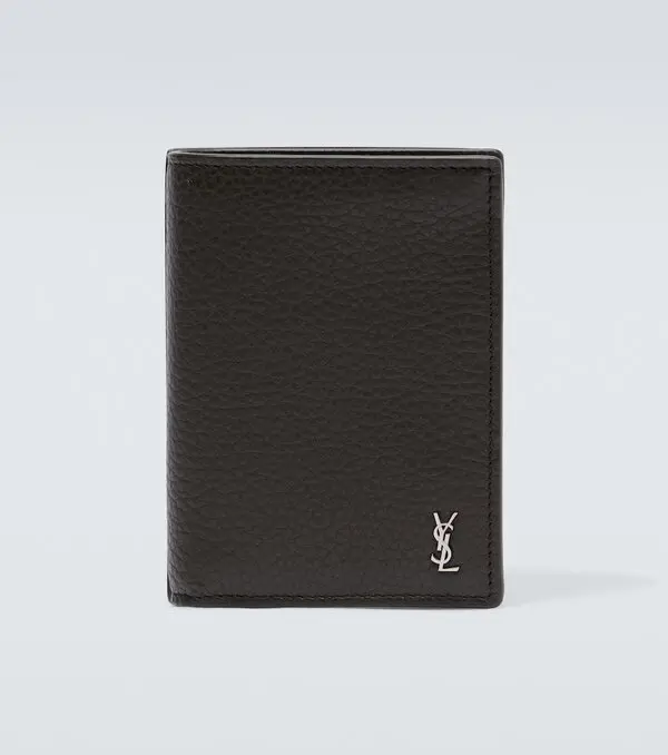 Saint Laurent Cassandre Leather Wallet - Brown