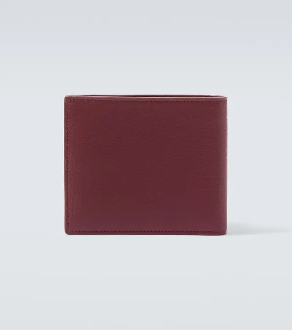 Saint Laurent Cassandre Leather Wallet - Burgundy