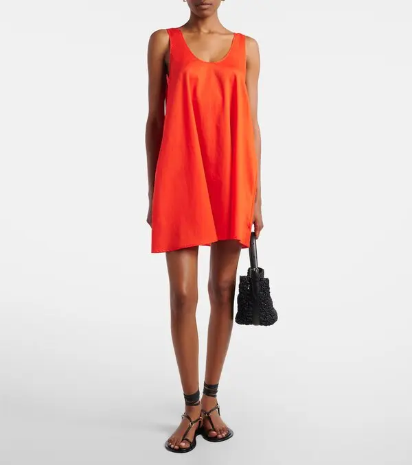 LESET Yoko Cotton Poplin Mini Dress