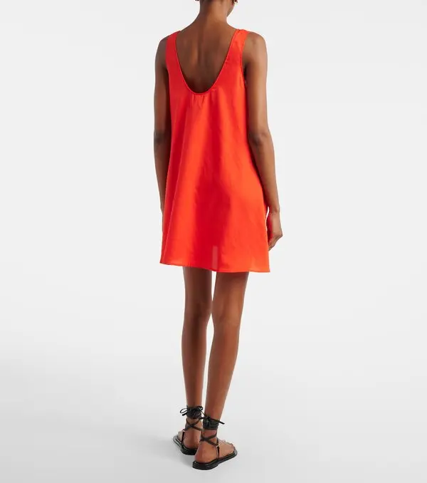 LESET Yoko Cotton Poplin Mini Dress
