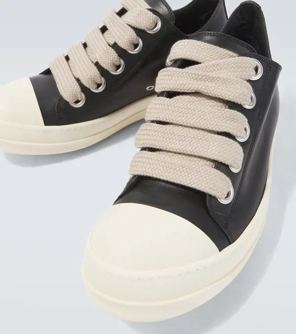 Rick Owens Jumbolace Leather Low-top Sneakers