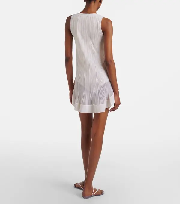 Alaïa Pleated Silk Minidress