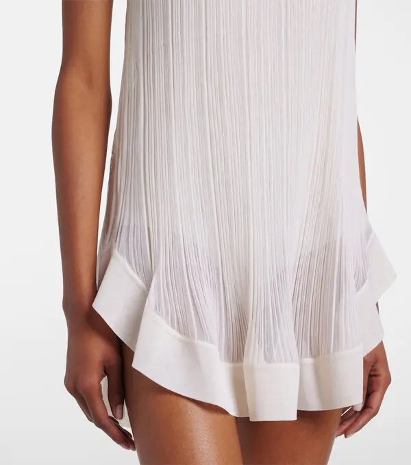Alaïa Pleated Silk Minidress