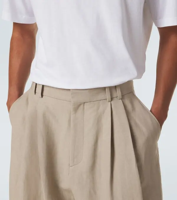 Studio Nicholson Linen And Wool Wide-leg Trousers