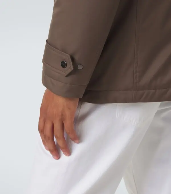 Kiton Suede-trimmed Technical Jacket