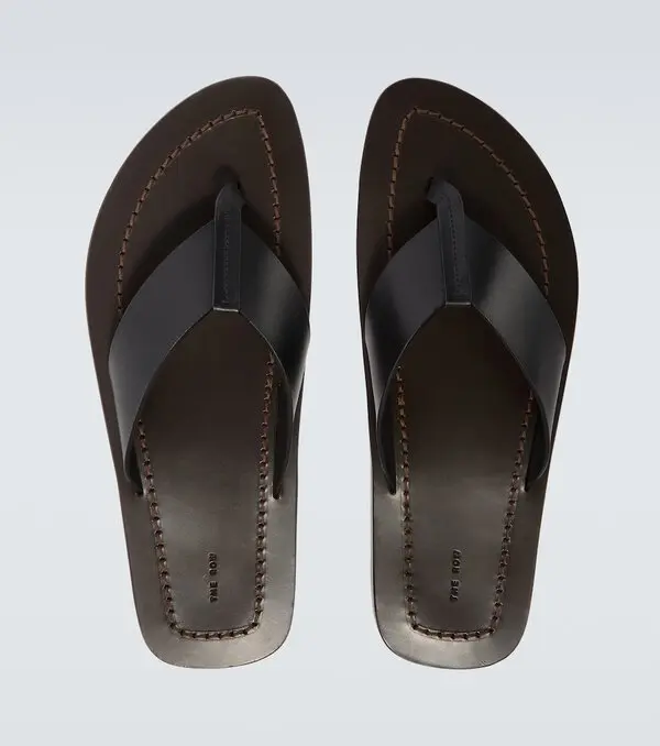 THE ROW Dan Leather Thong Sandals
