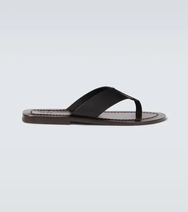 THE ROW Dan Leather Thong Sandals
