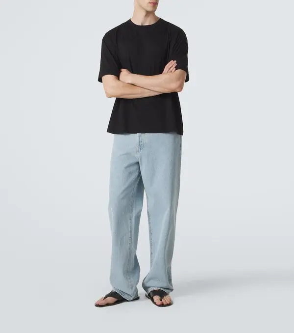 THE ROW Dan Leather Thong Sandals