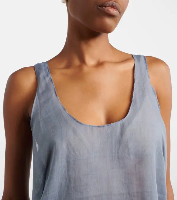 LESET Niko Ramie Tank - Blue