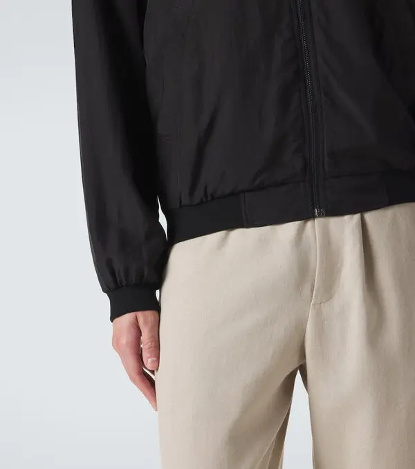 THE ROW Oriane Silk Bomber Jacket
