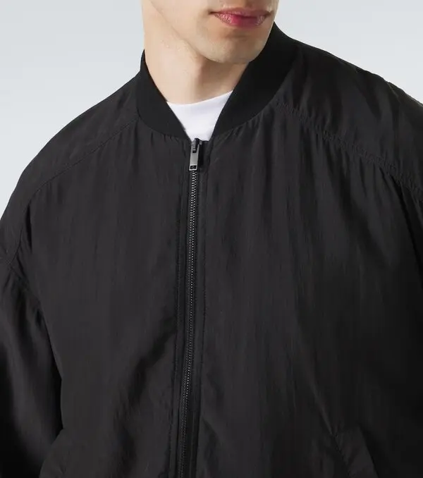 THE ROW Oriane Silk Bomber Jacket