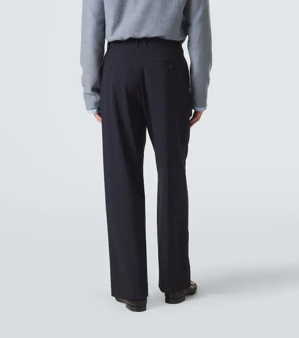 THE ROW Tarek Virgin Wool Straight Leg Trousers