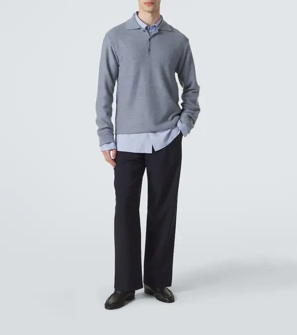 THE ROW Tarek Virgin Wool Straight Leg Trousers