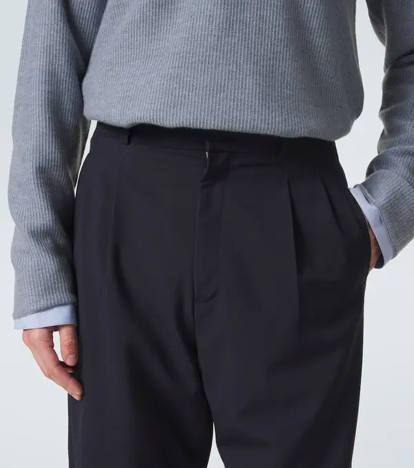 THE ROW Tarek Virgin Wool Straight Leg Trousers