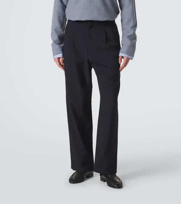 THE ROW Tarek Virgin Wool Straight Leg Trousers