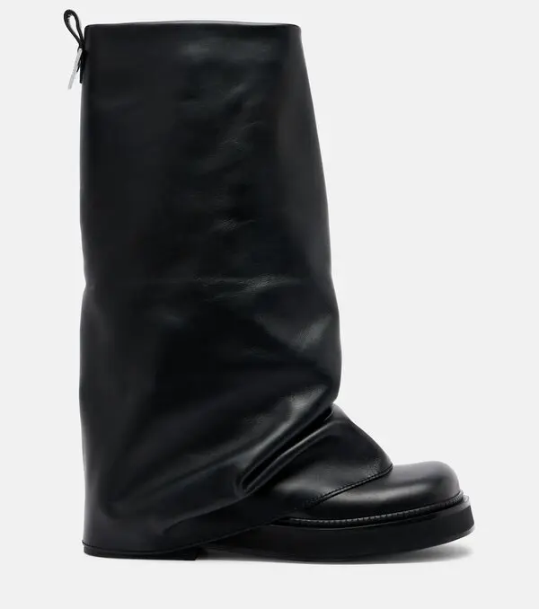 Attico Robin Leather Combat Boots