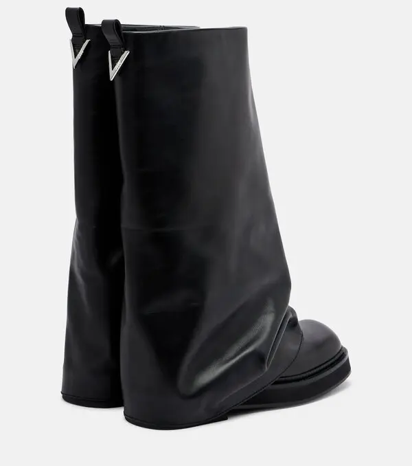 Attico Robin Leather Combat Boots
