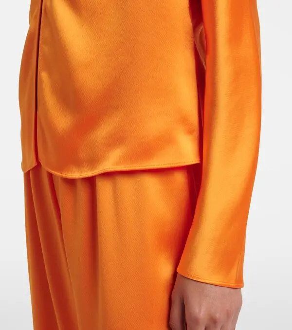 LESET Barb Satin Top - Orange