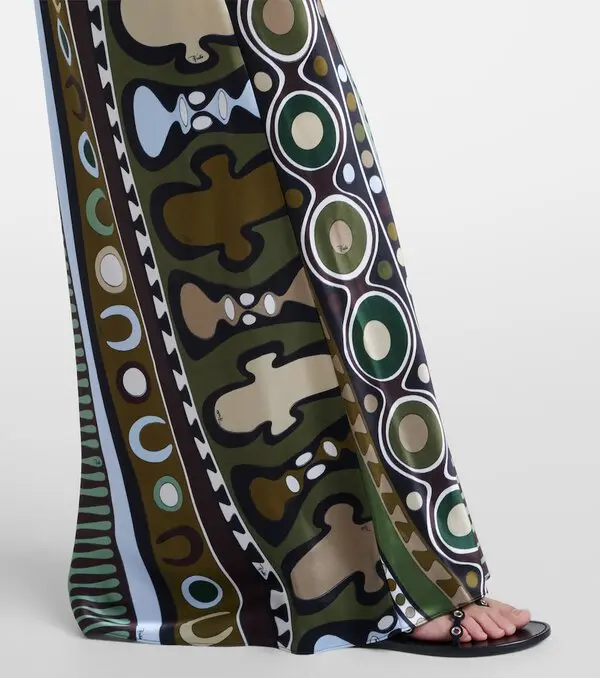 Emilio Pucci Silk Satin Maxi Skirt