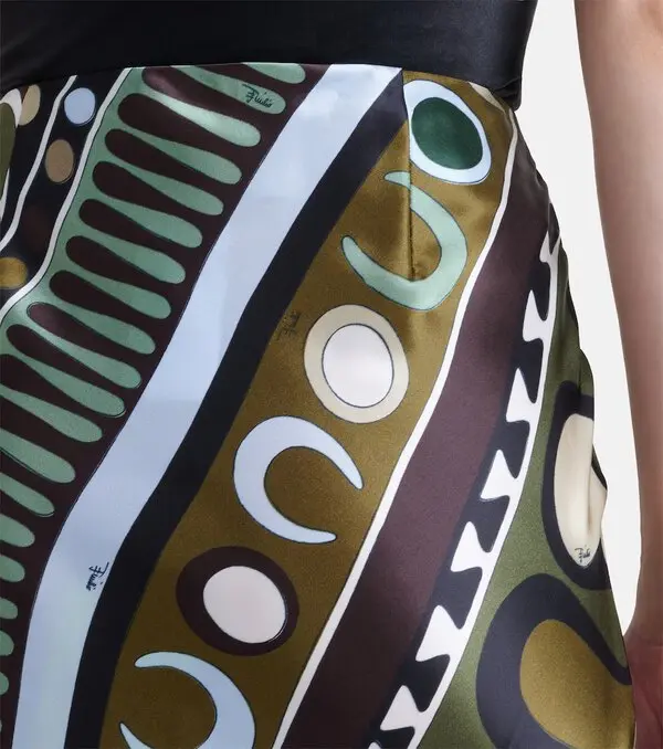 Emilio Pucci Silk Satin Maxi Skirt