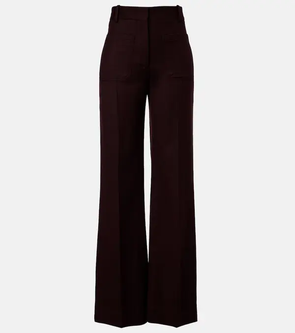 Victoria Beckham Alina Virgin Wool Wide-leg Pants