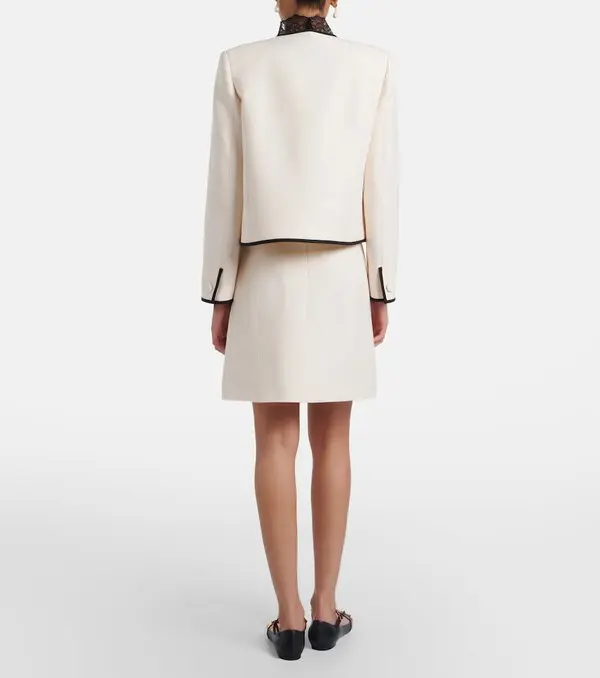 Valentino Garavani Crepe Couture Vgold Mini Skirt