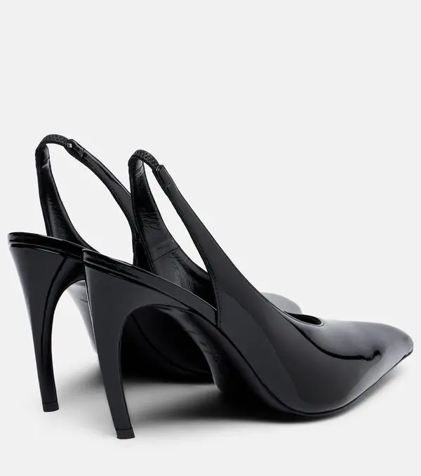 Attico Viper Leather Slingback Pumps