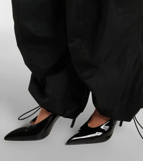 Attico Viper Leather Slingback Pumps