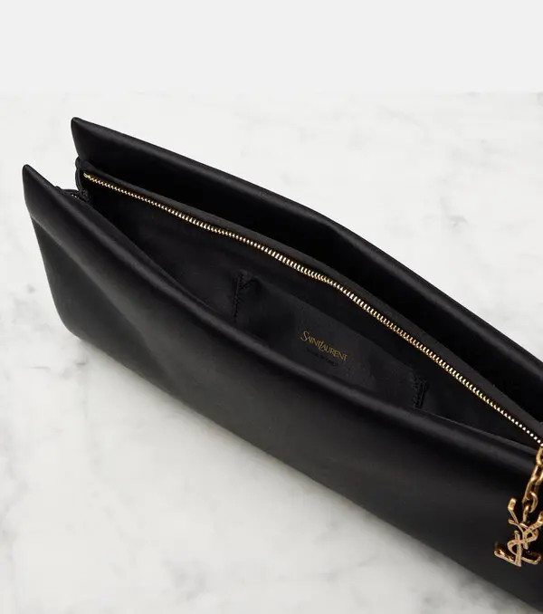 Saint Laurent Cassandre Satin Clutch