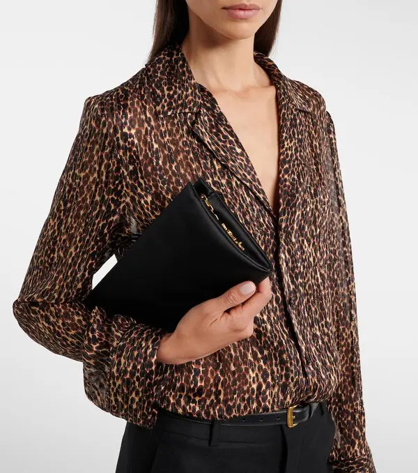 Saint Laurent Cassandre Satin Clutch