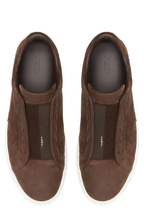 Fendi City Low Top Leather Sneakers