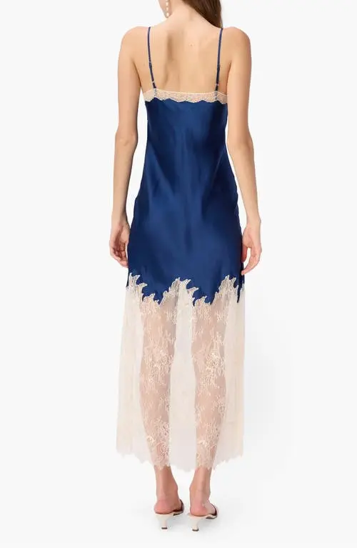 Cami Nyc Verity Sheer Lace Trim Silk Slipdress