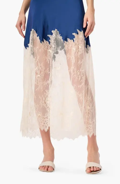 Cami Nyc Verity Sheer Lace Trim Silk Slipdress