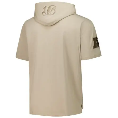 PRO STANDARD Cincinnati Bengals Neutrals Capsule Short Sleeve Pullover Hoodie