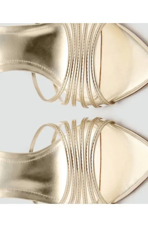 Mango Pointed Toe Slide Sandal With Strappy Detailing