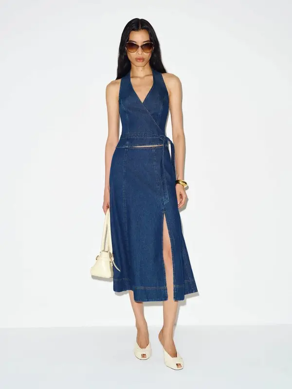 REFORMATION Susan Denim Two Piece - Blue