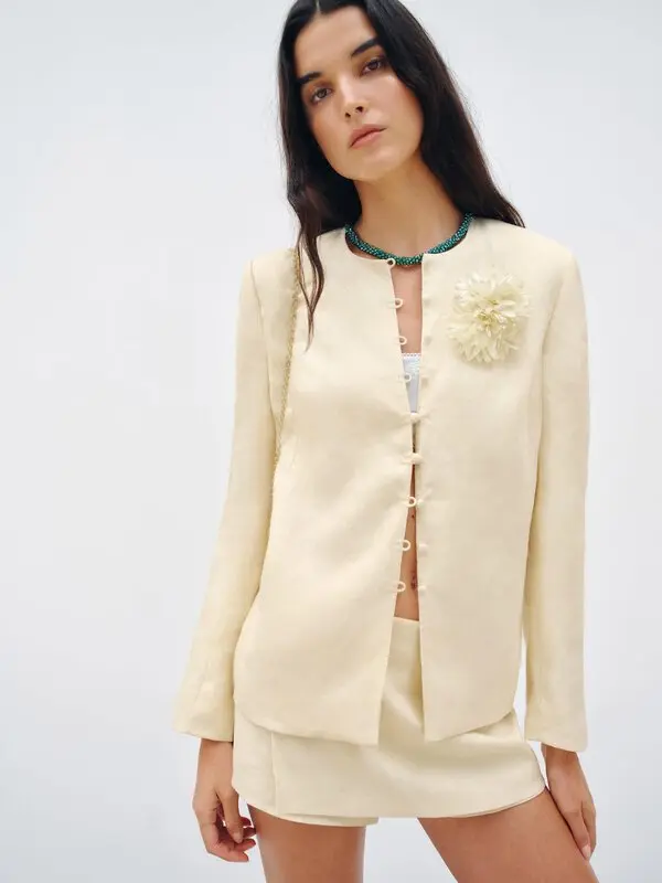 REFORMATION Ellis Jacket - Ivory