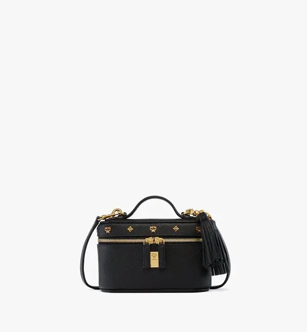 Mcm Pina Vanity Case In Studded Calfskin