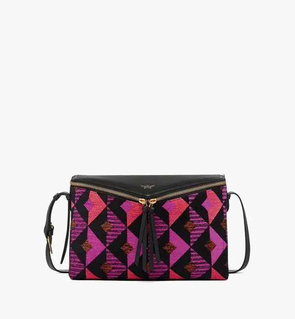 Mcm Diamant 3d Shoulder Bag In Diamond Jacquard - Multi