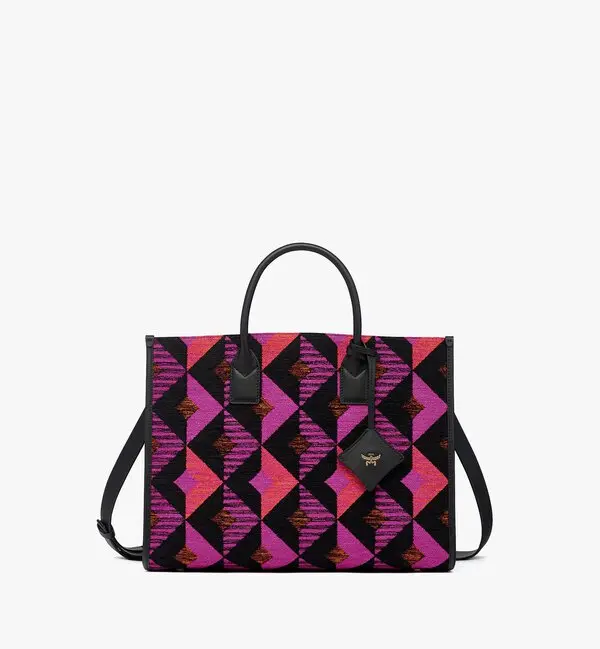 Mcm München Tote In Diamond Jacquard - Multi
