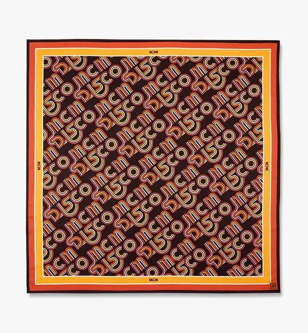Mcm Disco Monogram Scarf In Organic Silk