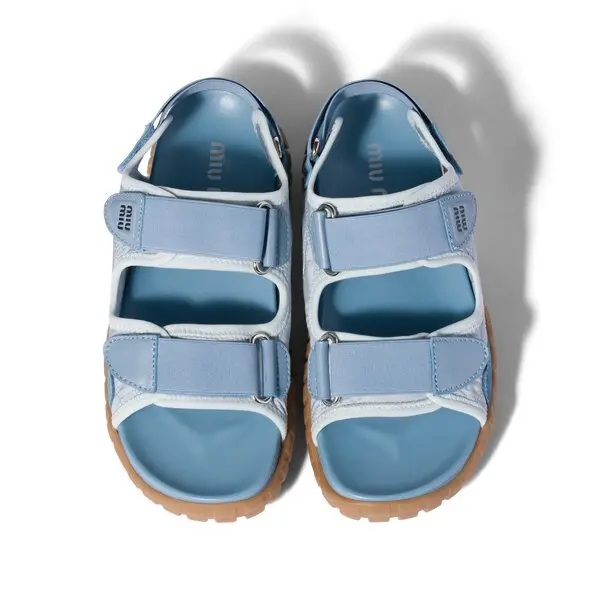Miu Miu Technical Fabric And Suede Sandals