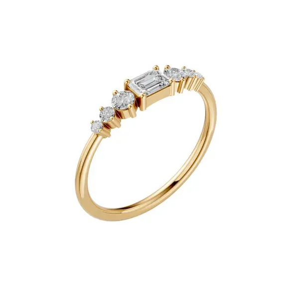 AYA FINE JEWELRY Multi Diamond Cluster Ring In 18 Kt Gold - Yellow